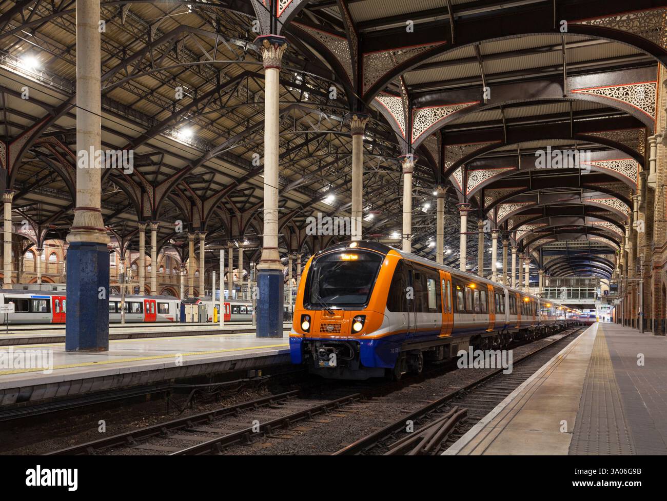London Overground class 710 electric train at London Liverpool street ...