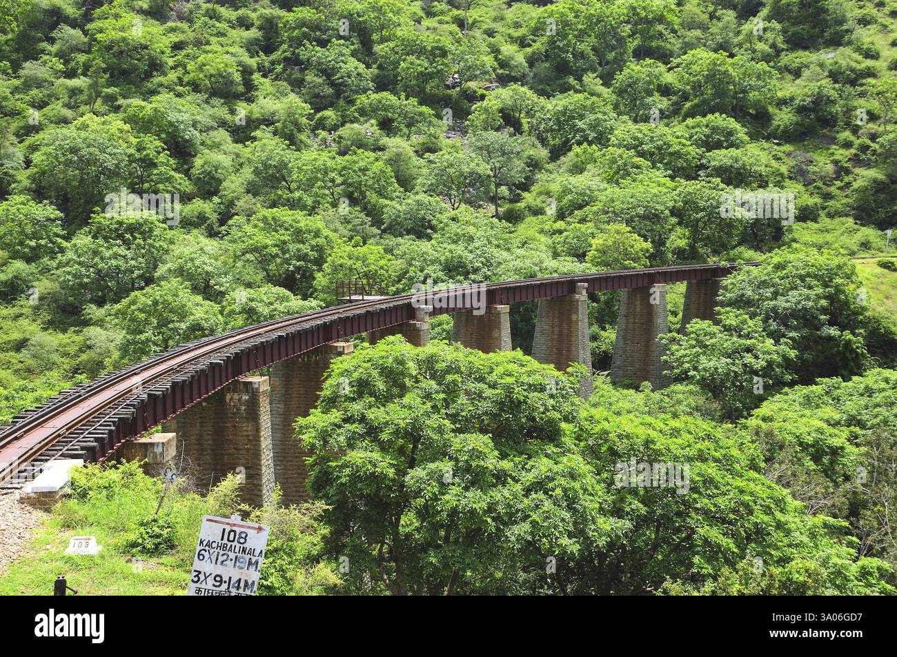 Railway bridge, Goram ghat, Marwar Junction, Rajasthan, India, Asia ...