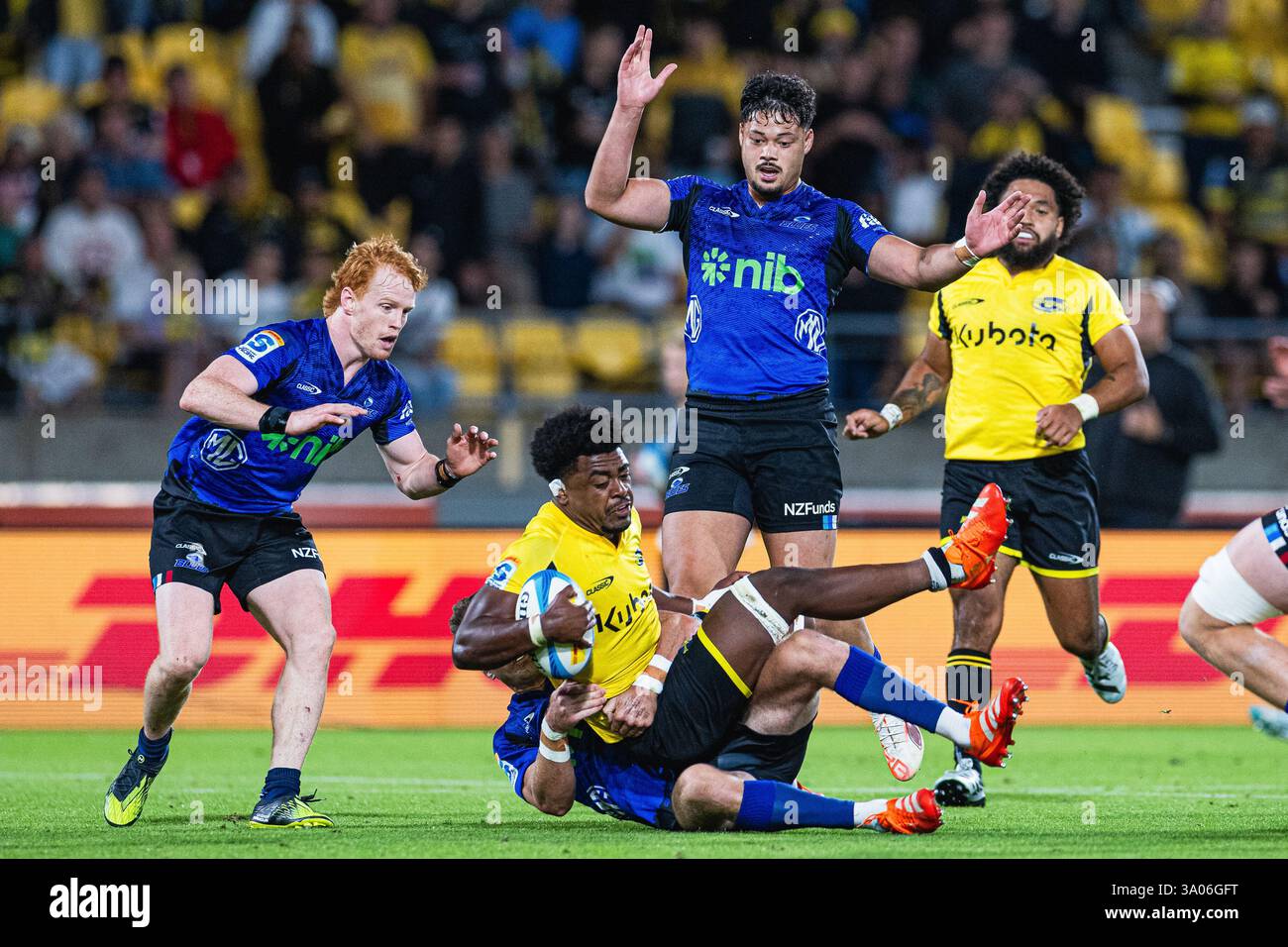 Wellington, New Zealand, 1 March, 2025. Blues fullback Beauden Barrett ...