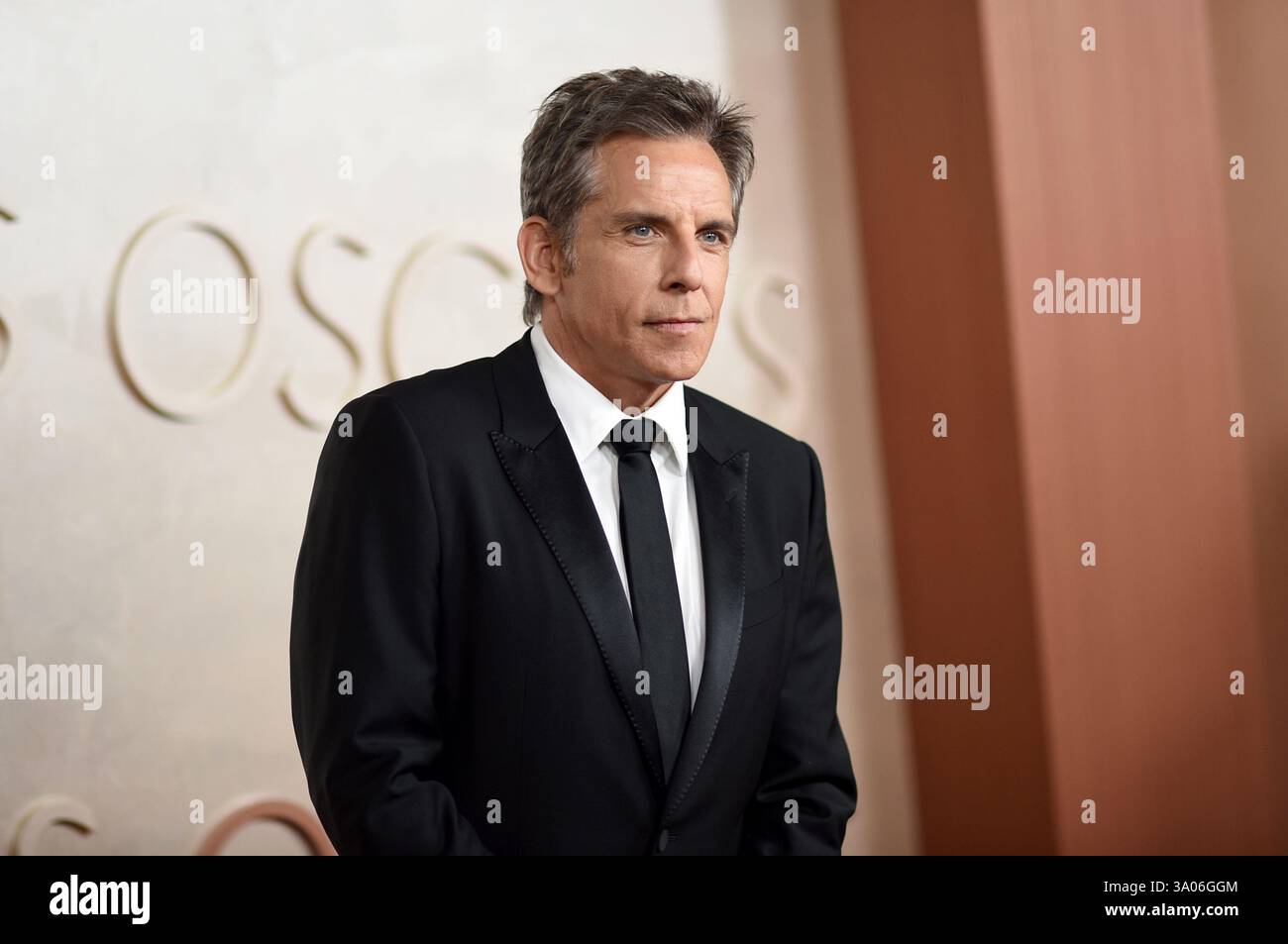 Ben Stiller arrives at the Oscars on Sunday, March 2, 2025, at the ...