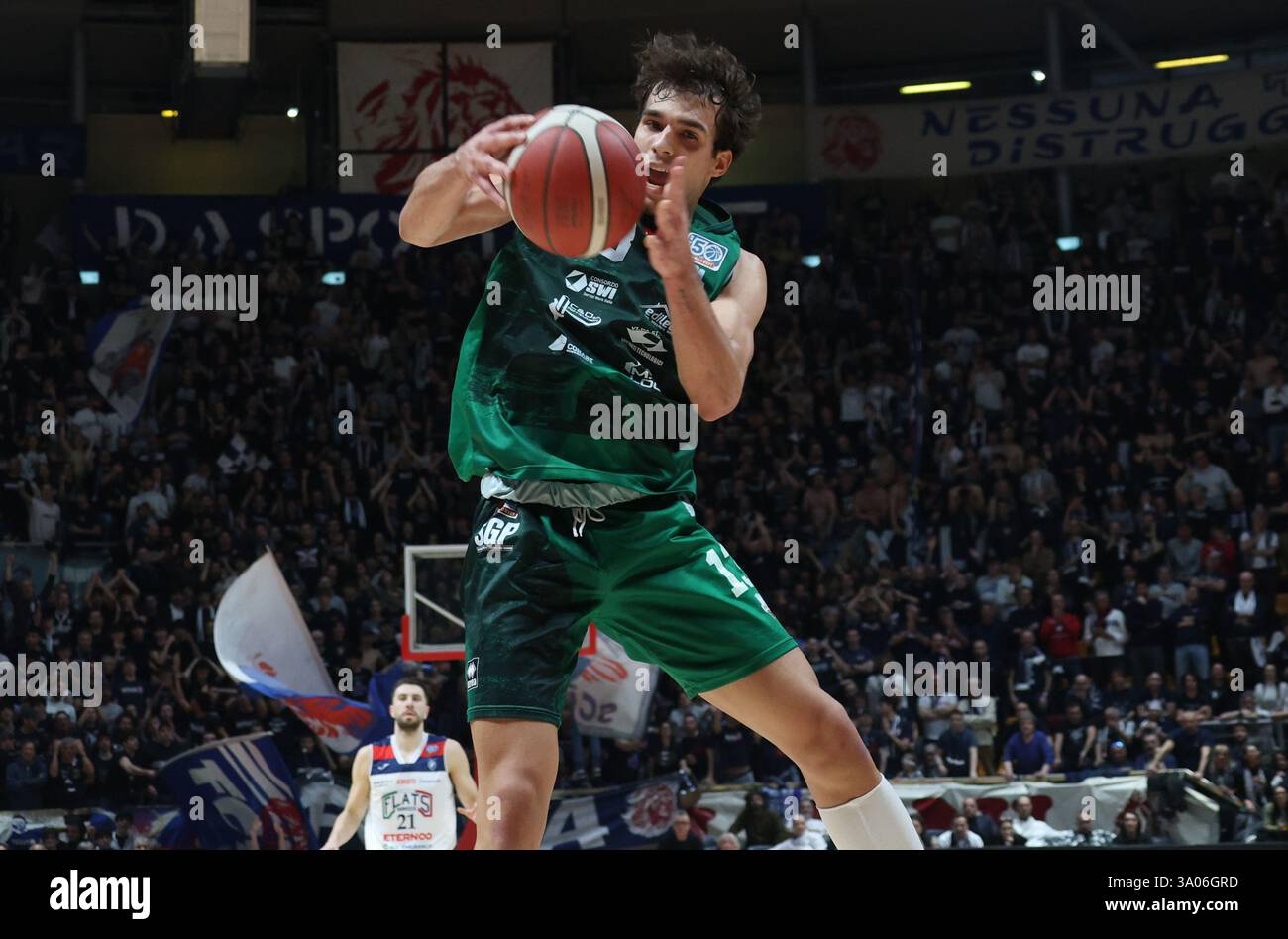 Mattia Cicchetti (Rieti) during the italian basketball LNP â??Old Wild ...
