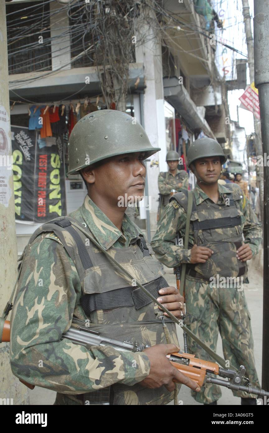 Assam rifles patrolling at Imphal, Manipur, India, Asia Stock Photo - Alamy