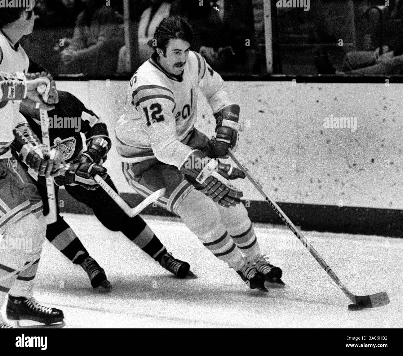 California Golden Seals Butch Williams (12) against the LA Kings during ...