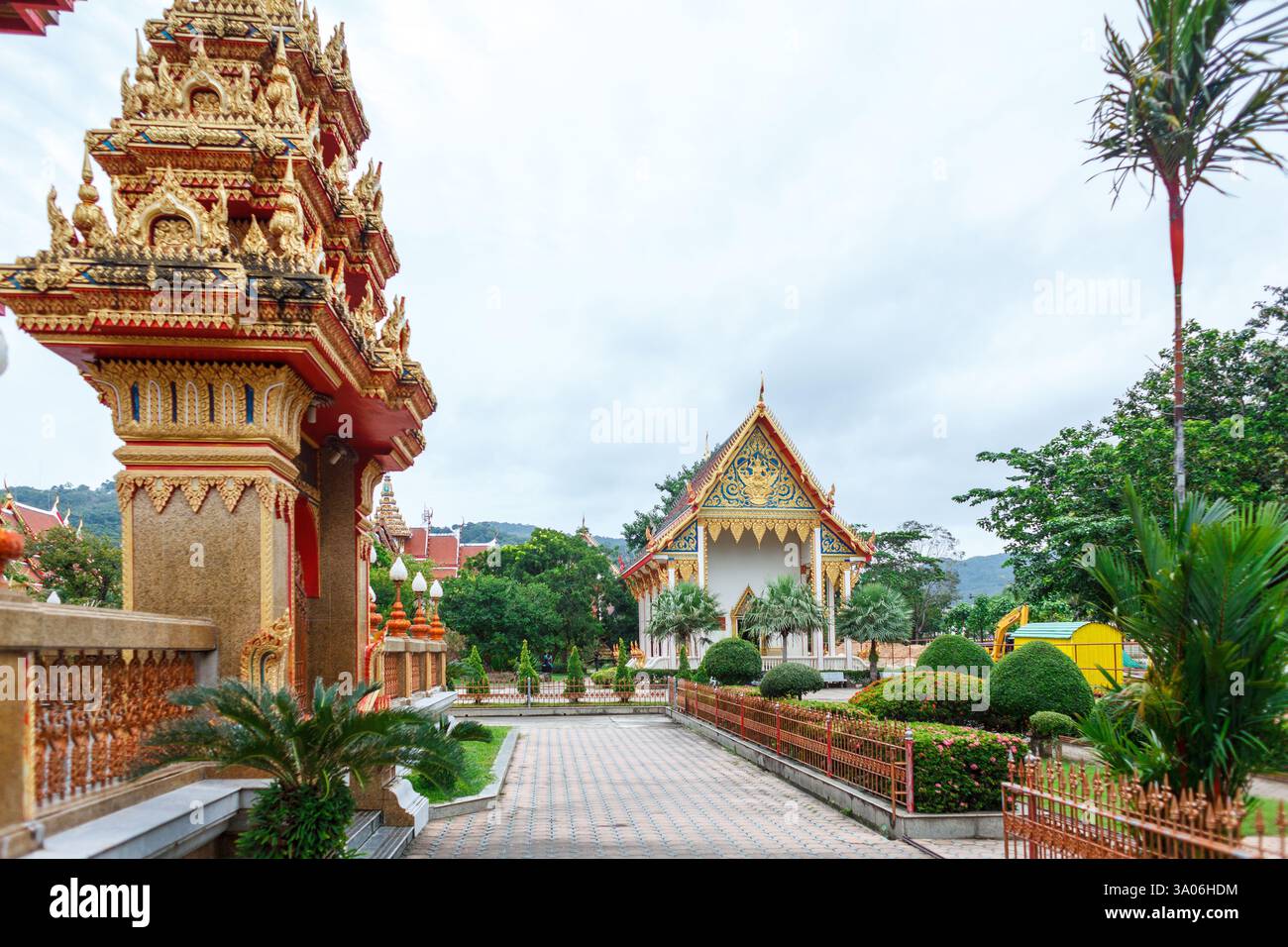 the Buddhist temple Wat Chalong on Phuket island of Thailand Stock ...