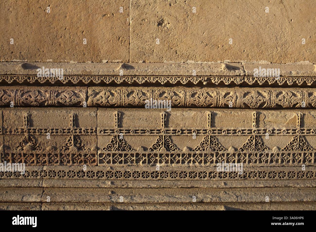 Designs on walls of Adalaj step-well built in 1499 AD by Queen Radhabai ...