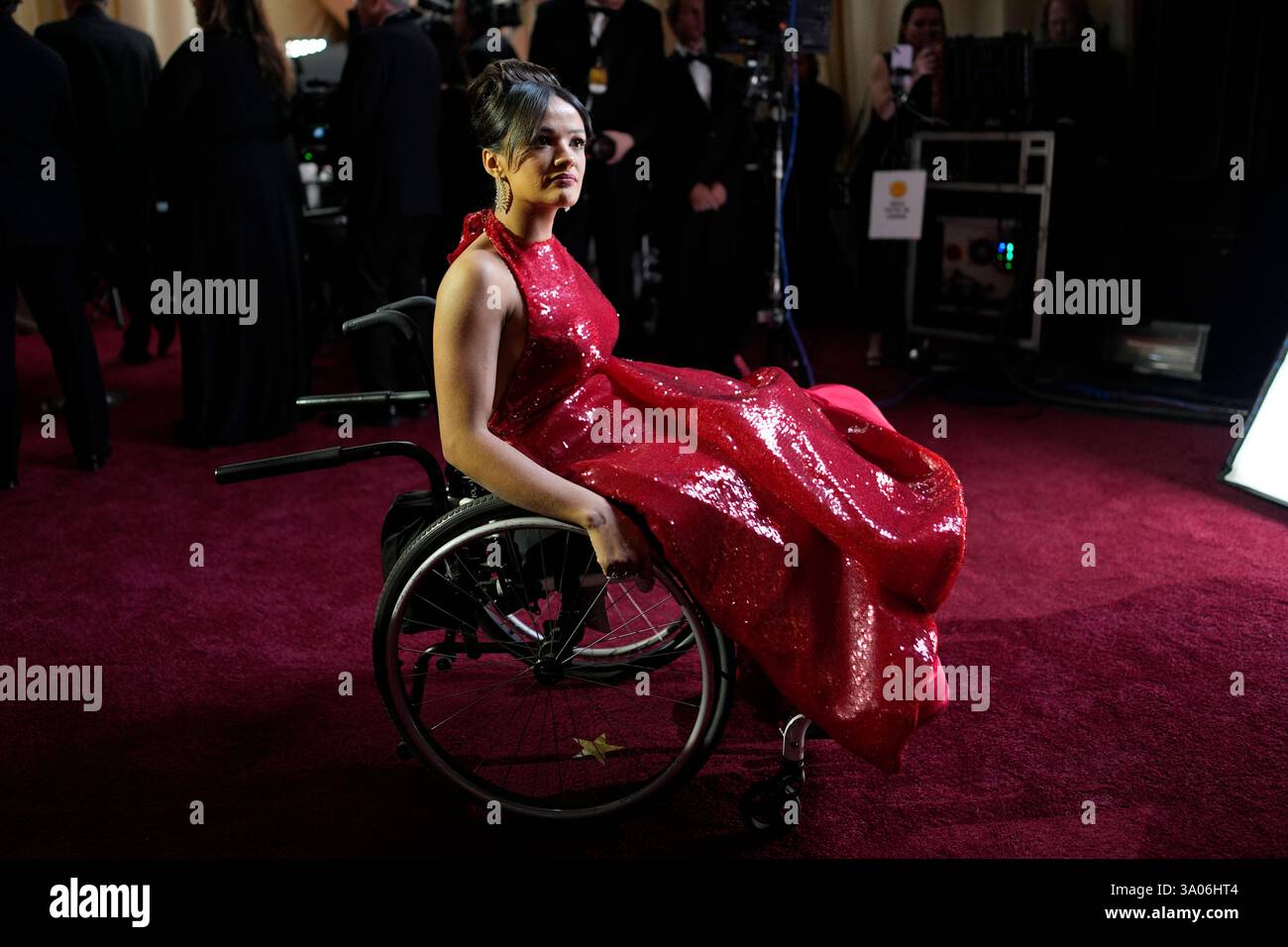Marissa Bode arrives at the Oscars on Sunday, March 2, 2025, at the ...