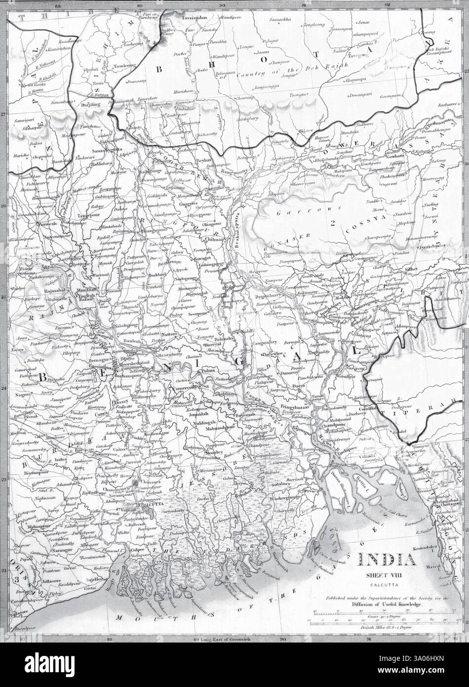 A map of India sheet VIII, Calcutta Kolkata, West Bengal, India, Asia ...