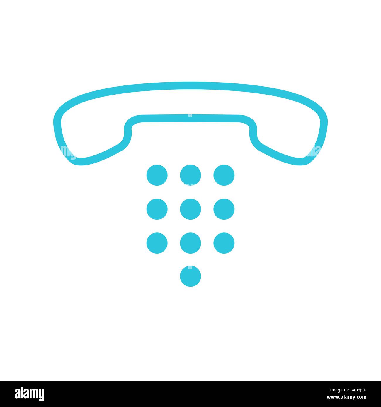 Communication Dial Pad Icon isolated on white background. From blue ...