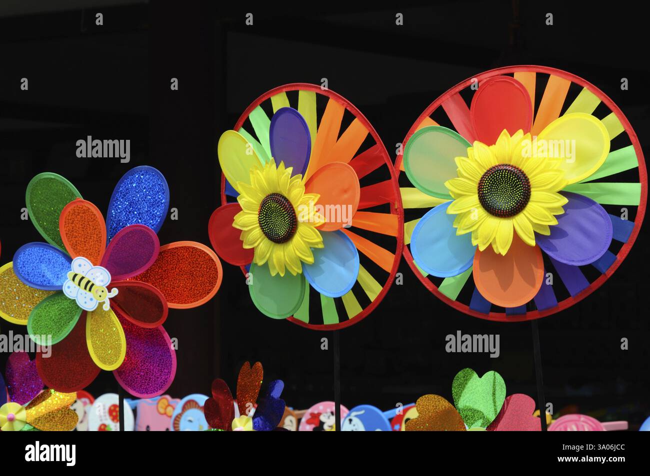 Colourful chinese paper wheels Stock Photo - Alamy