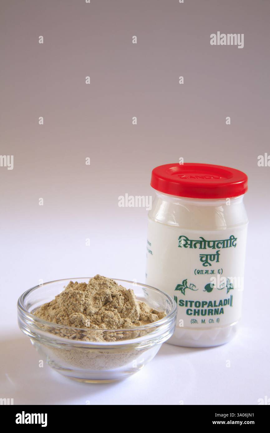 Ayurvedic medicine sitopaladi churna powder for relief from cough and ...