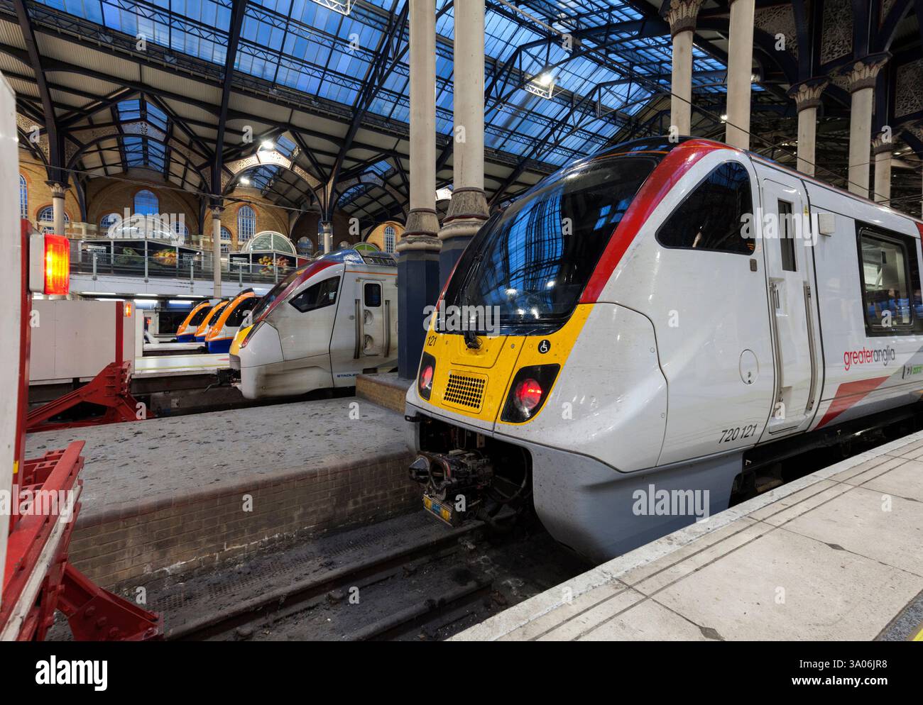 Greater Anglia and London Overground trains at London Liverpool street ...