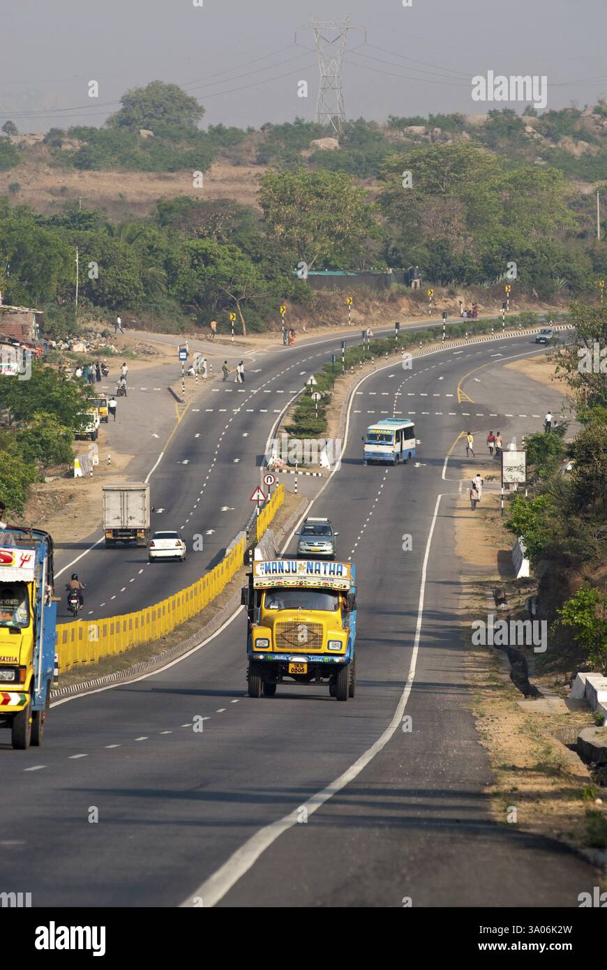 National Highway NH7 near Dharmapuri, Tamil Nadu, India, Asia Stock ...