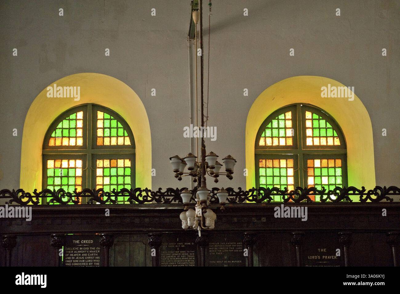 Stained glass window in saint francis church, Kochi Cochin, Kerala India Stock Photo - Alamy