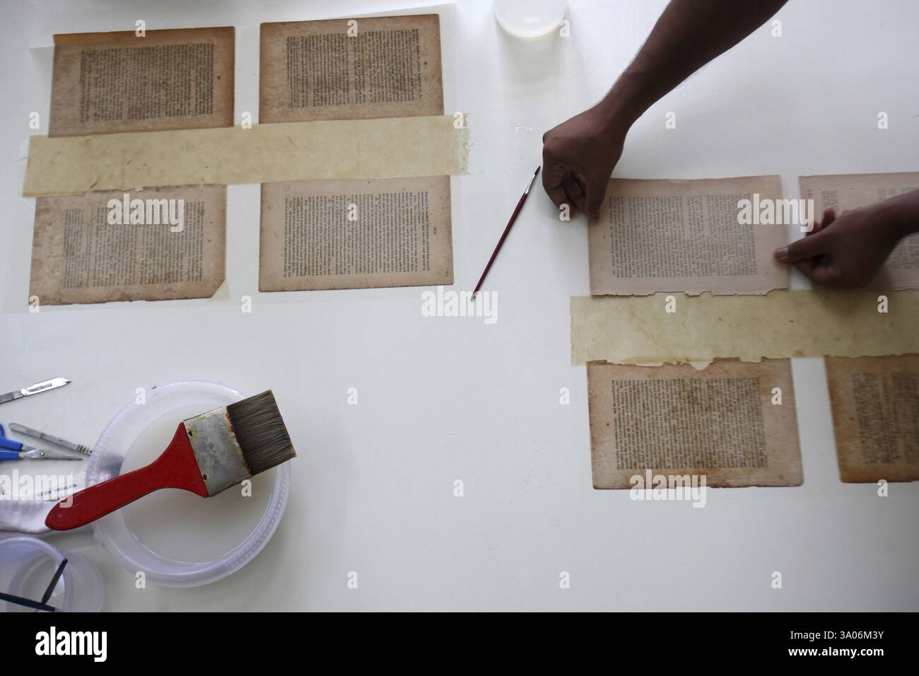 Preservation work of rare books in library of mumbai university, Bombay ...