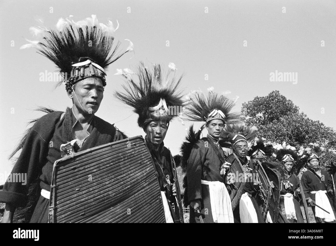 Wancho War dance in Lohit district, Arunachal Pradesh, India 1982 Stock ...