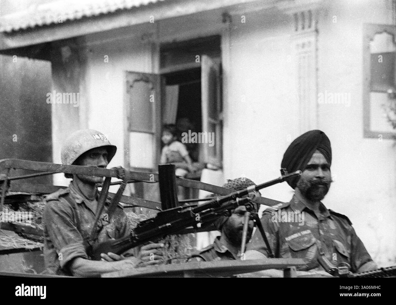 Military deployed in city after the riot, Bombay Mumbai, Maharashtra ...