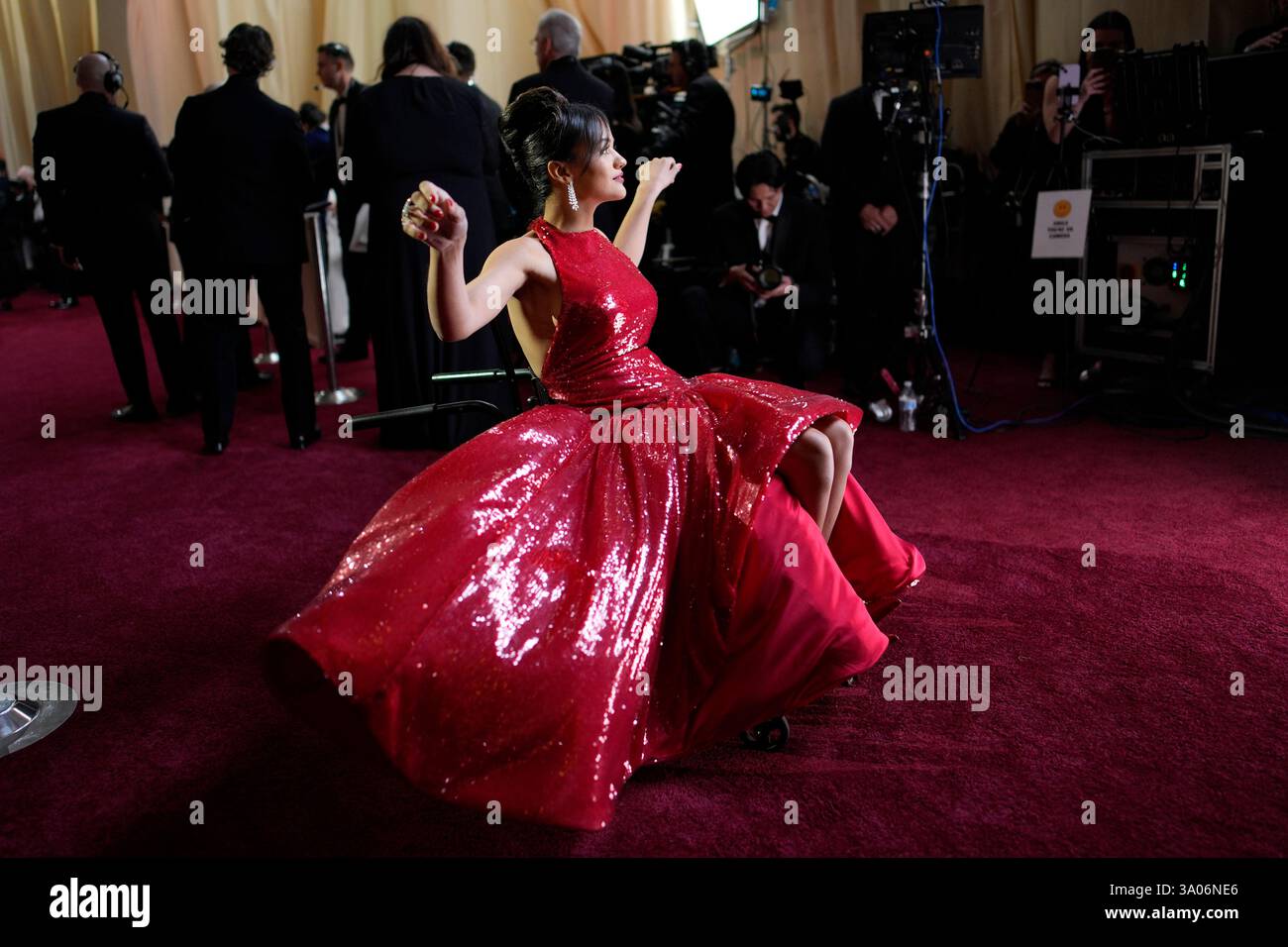 Marissa Bode arrives at the Oscars on Sunday, March 2, 2025, at the ...