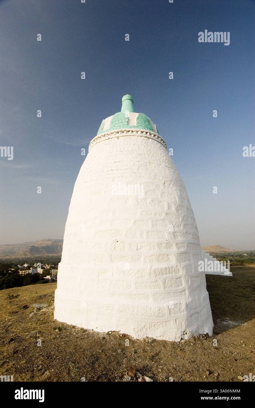 Part of idgaha Muslims pray or namaz on special day on small hill at ...