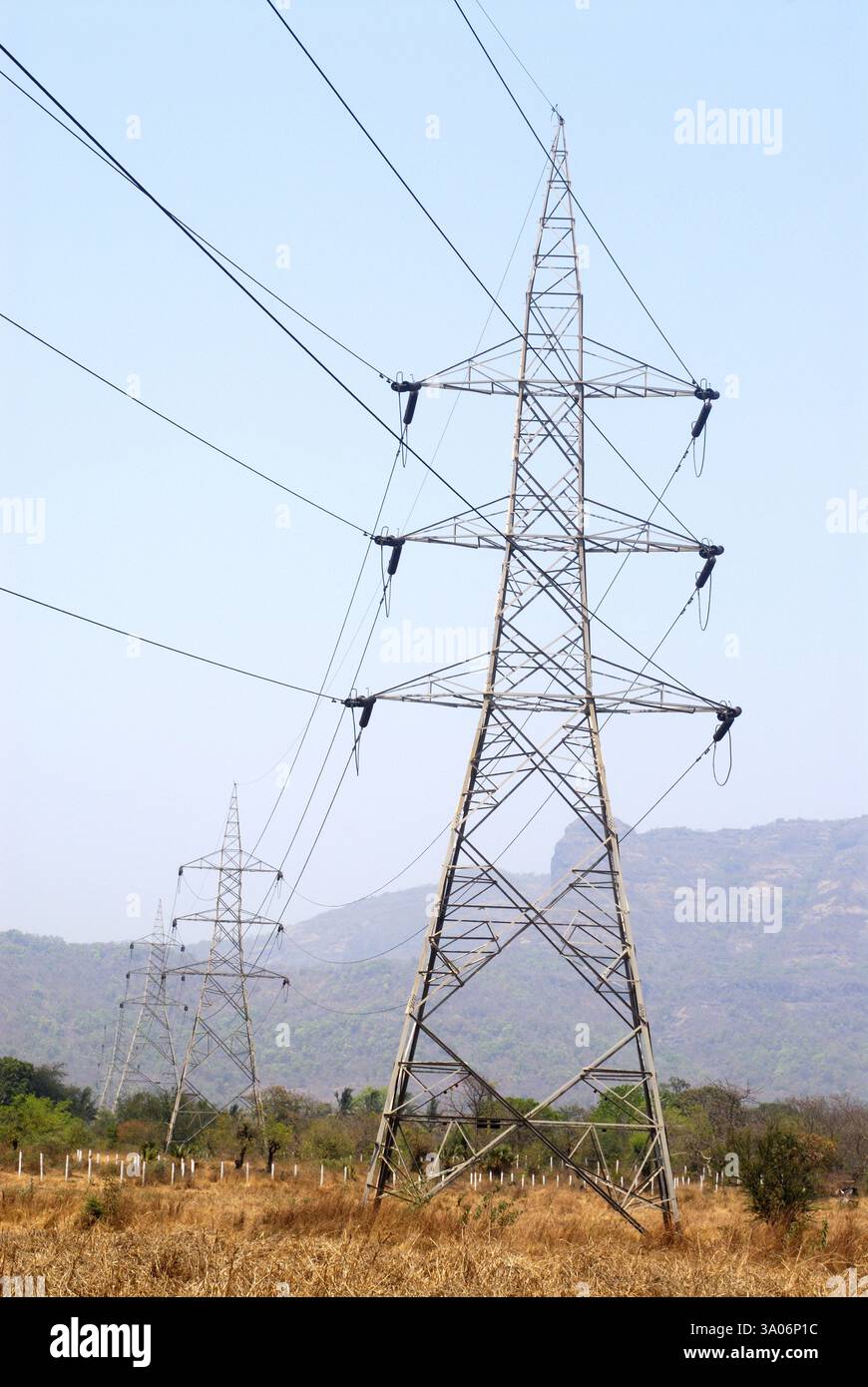 High tension line towers at Khadgoli, Station Palghar, District Thane ...