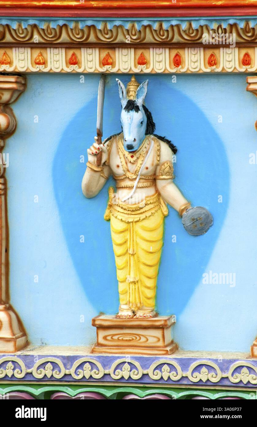 Dashavtar vishnus incarnation kalki on the wall of yamai mandir at ...