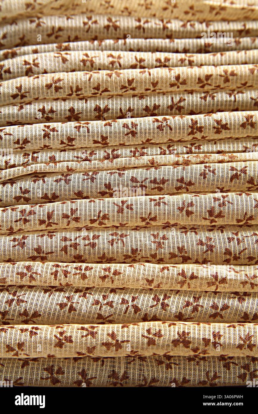 Concept, still-life chunatdar creased ruffled rumpled shape and form ...