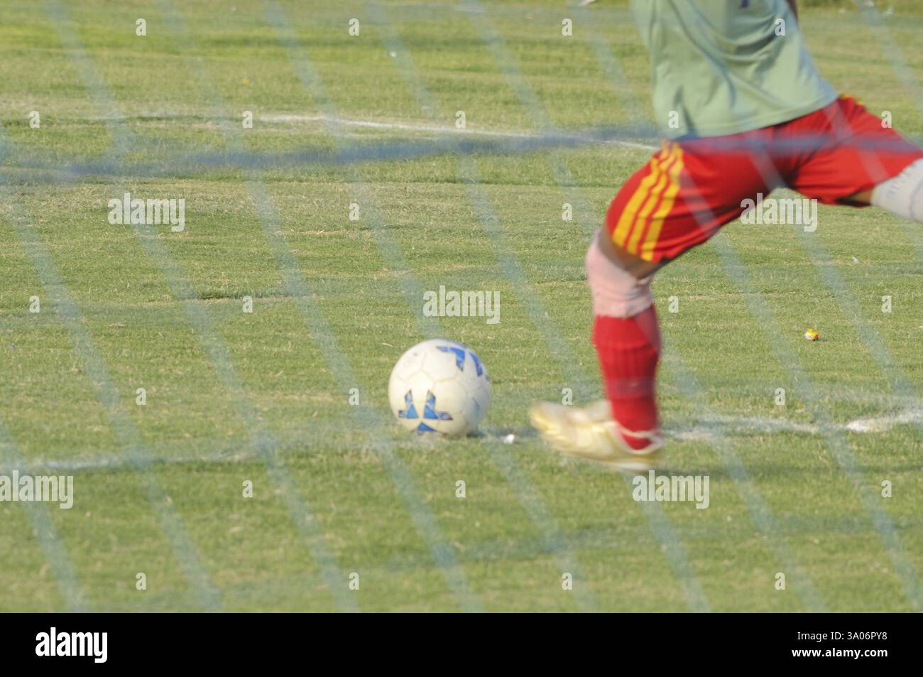 Playing soccer match Stock Photo - Alamy