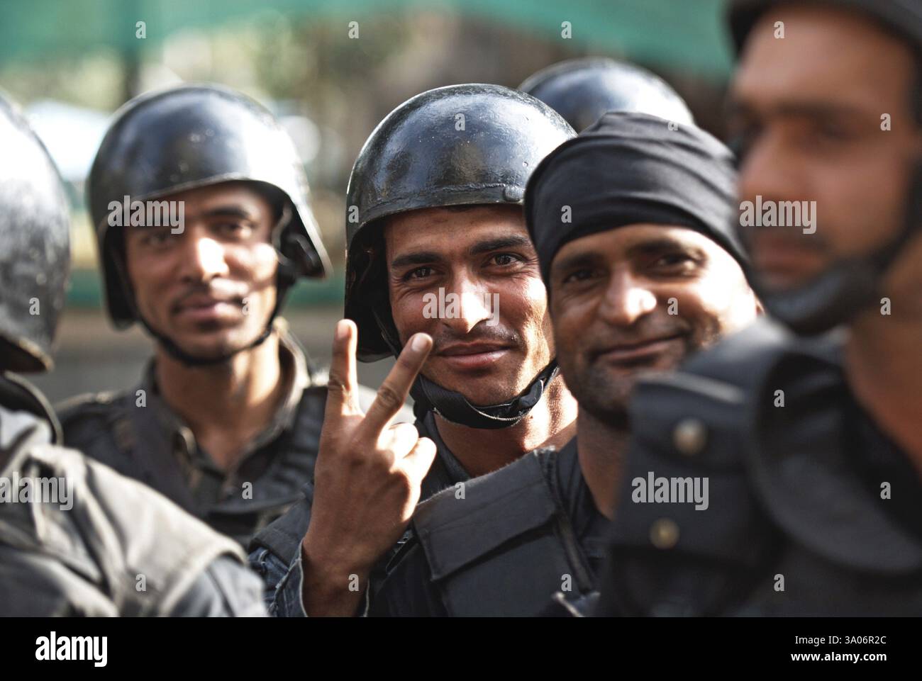 National Security Guard NSG commandos showing victory sign after ...