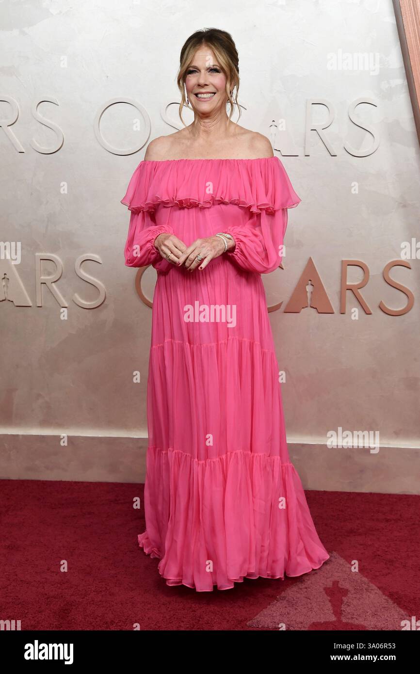 Rita Wilson arrives at the Oscars on Sunday, March 2, 2025, at the ...