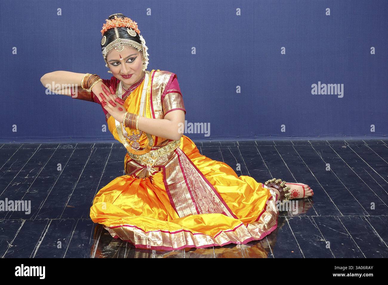 Bharatnatyam Indian Classical Dance, sitting posture Stock Photo - Alamy
