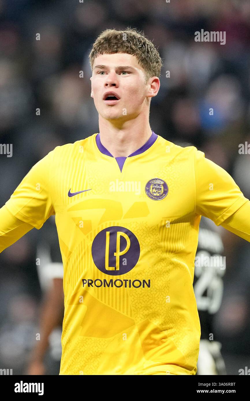 France. 02nd Mar, 2025. 04 Charlie CRESSWELL (tfc) during the Ligue 1 ...