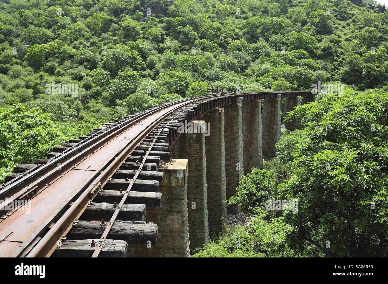 Railway bridge, Goram ghat, Marwar Junction, Rajasthan, India, Asia ...