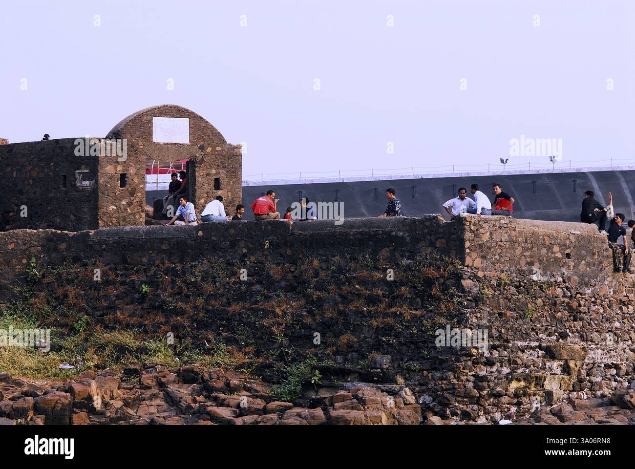 Wall of Bandra Fort erected by Portuguese about 300 years back at ...