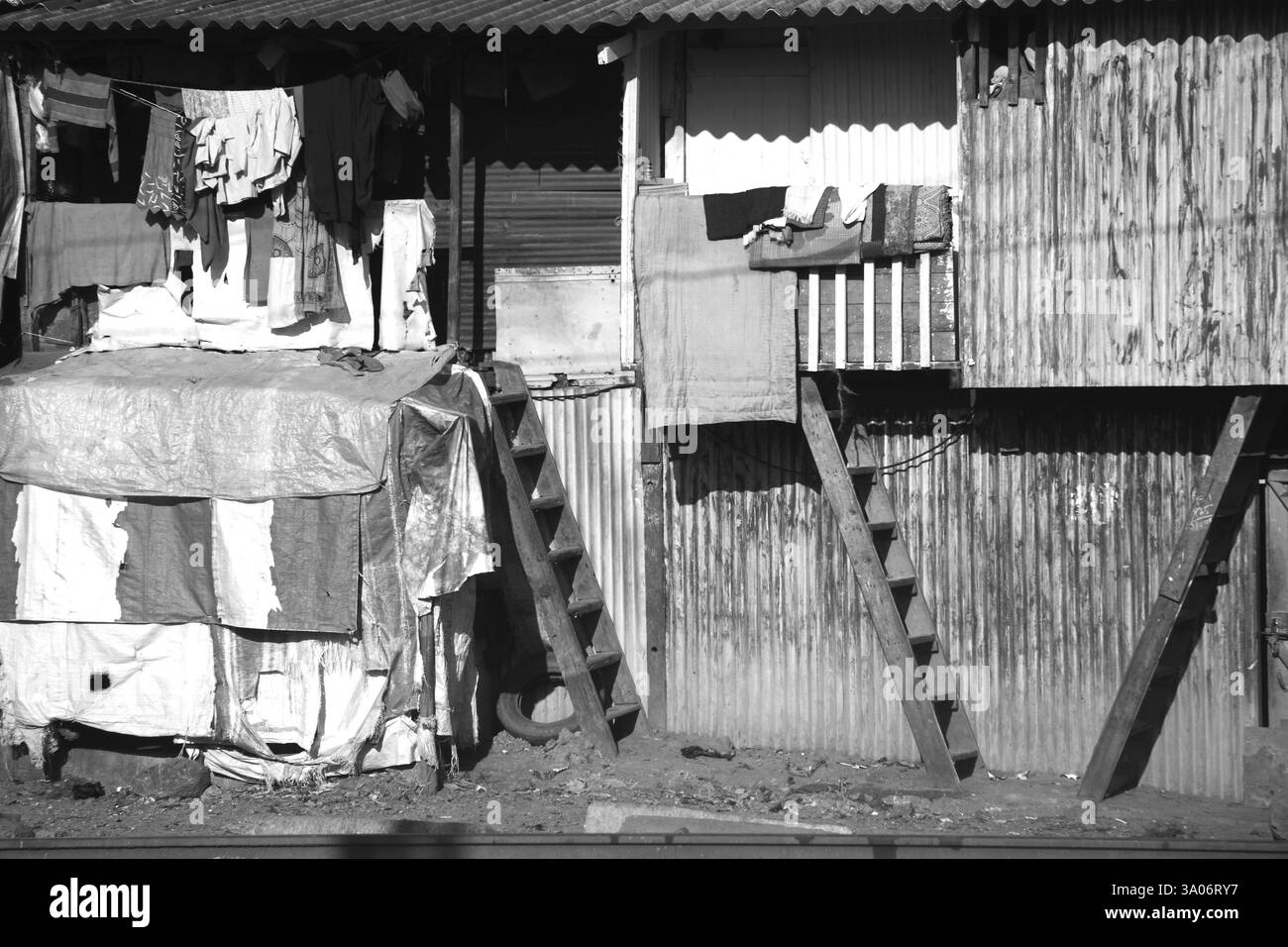 Slum Behram Naupada at Anant Kanekar Marg, Bandra, Bombay Mumbai ...