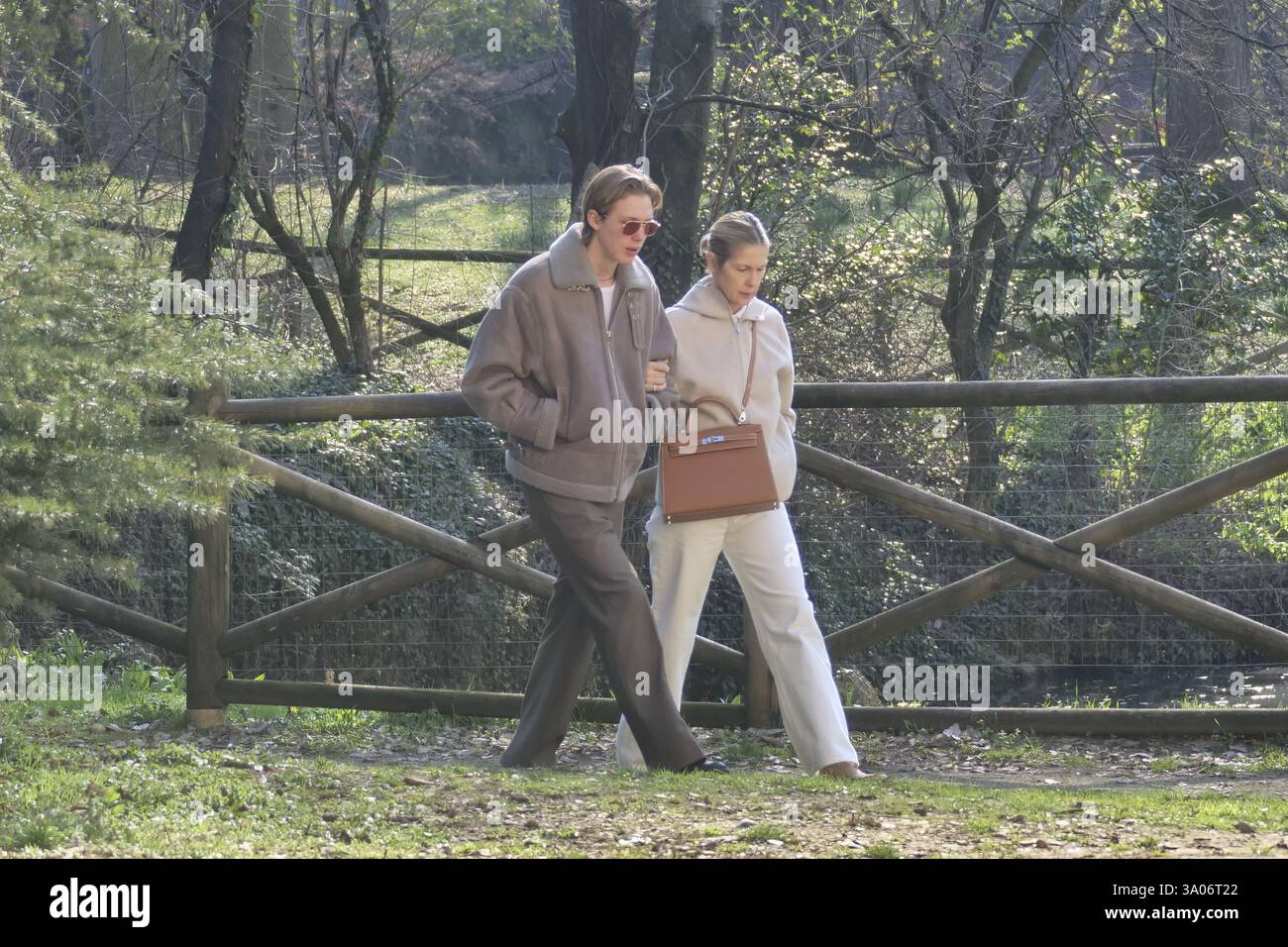 Milan, Italy. 03rd Mar, 2025. American actress Kelly Rutherford walking ...