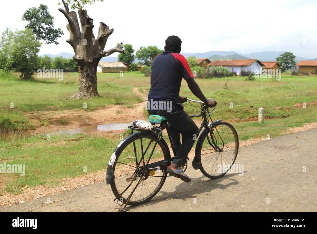 Ho tribes man bicycling, Chakradharpur, Jharkhand, India NO MR Stock ...