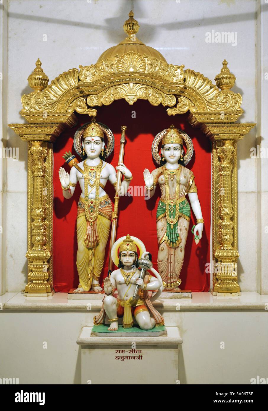 Statue of Maruti with Ram Sita, Swaminarayan temple, BAPS, Gondal ...