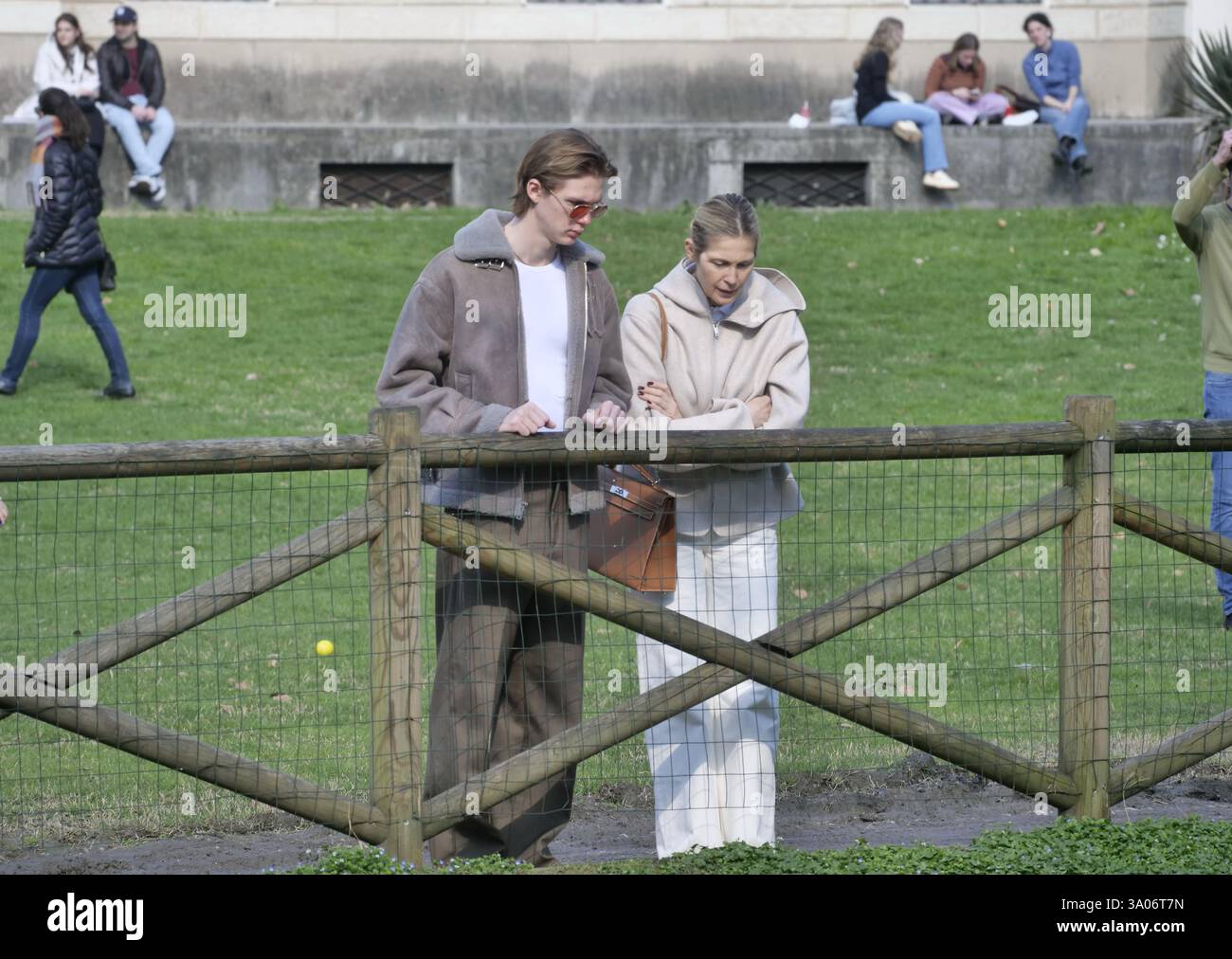 Milan, Italy. 03rd Mar, 2025. American actress Kelly Rutherford walking ...
