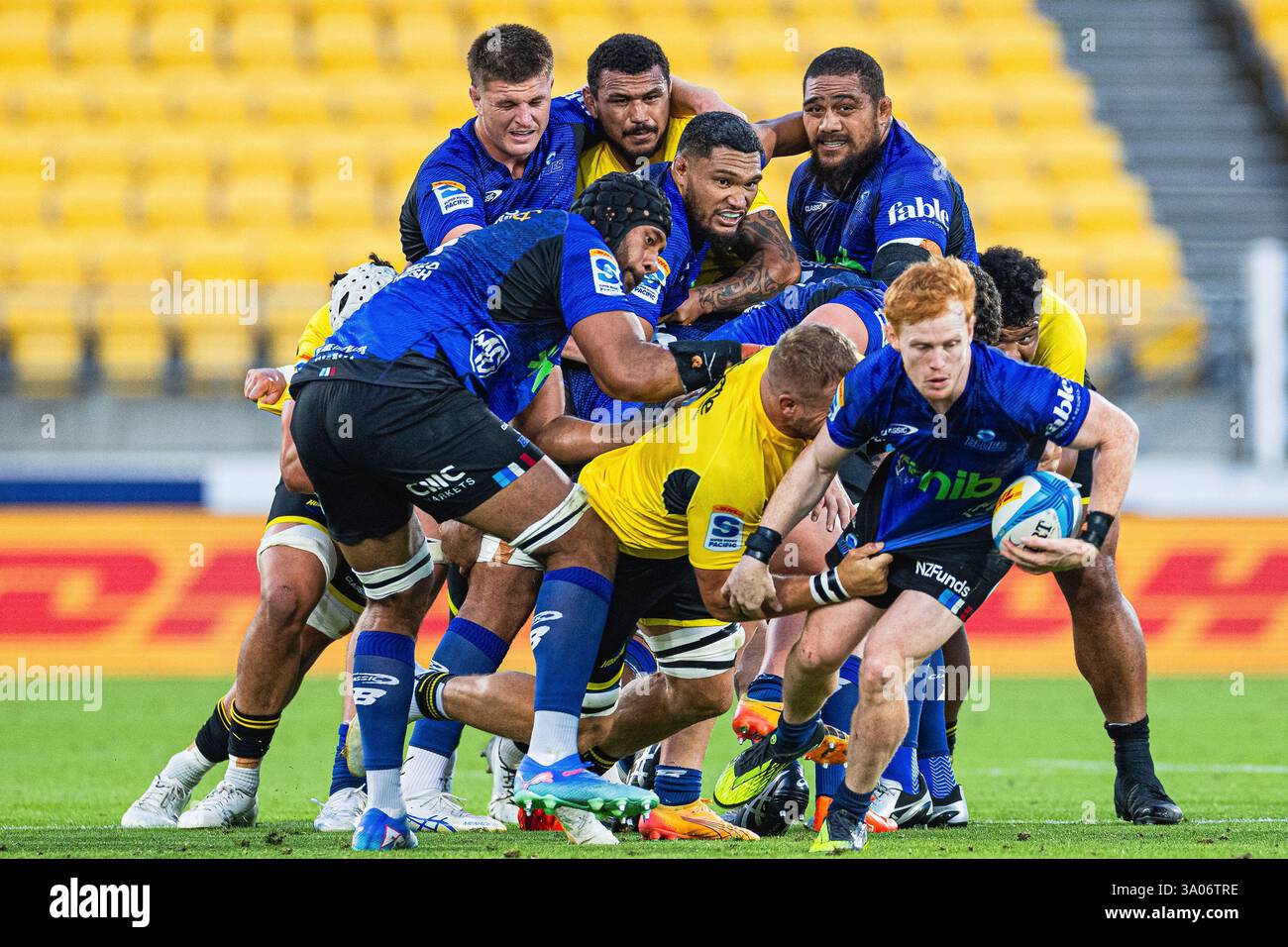 WELLINGTON, NEW ZEALAND - March 01: Hurricanes left flanker Brad ...