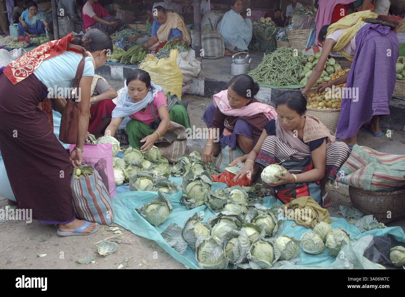 Khawairamband bazaar, womens market, Imphal, Manipur, India, Asia Stock ...