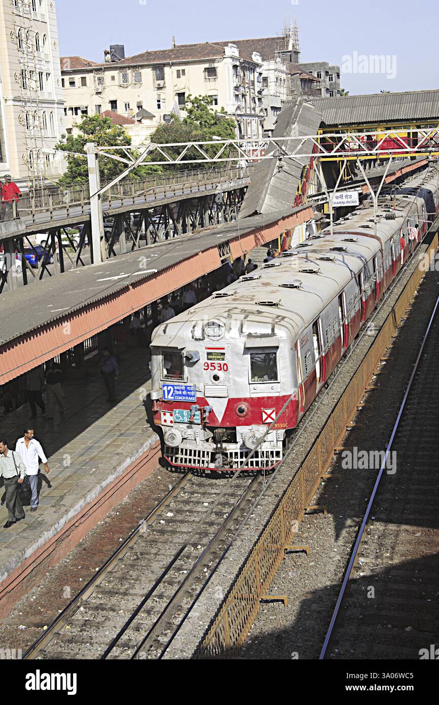 Charni Road railway station, Bombay Mumbai, Maharashtra, India, Asia ...