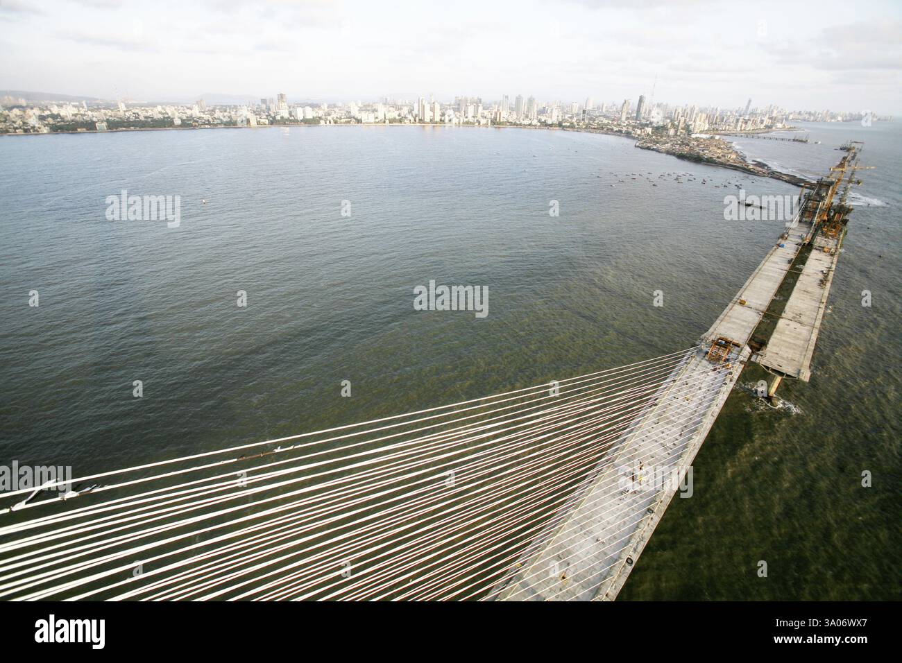 View of under construction Bandra Worli sea link is 8 lane twin ...