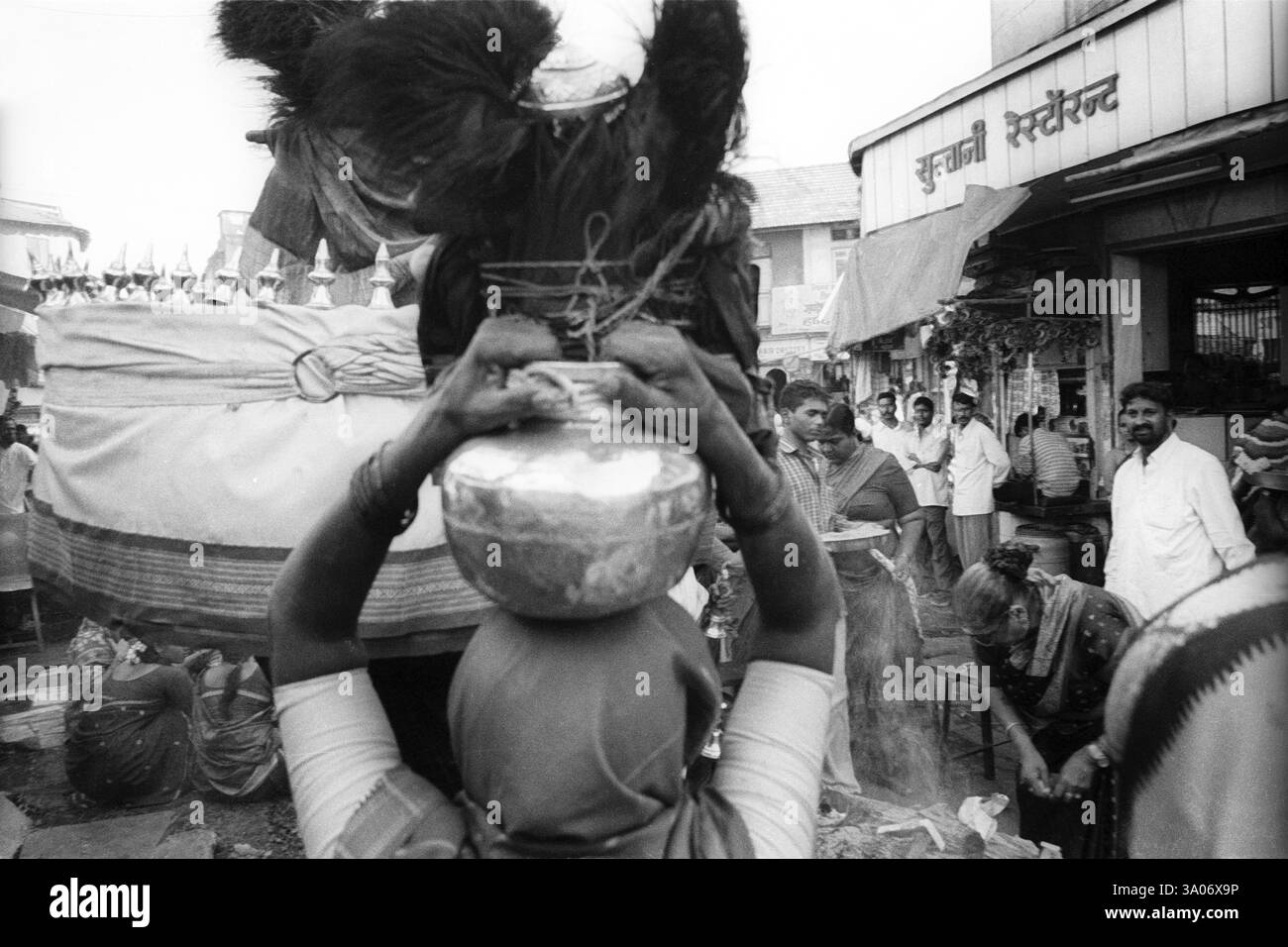 Devdasi celebrating Yellamma festival procession at Kamathipura, Bombay ...
