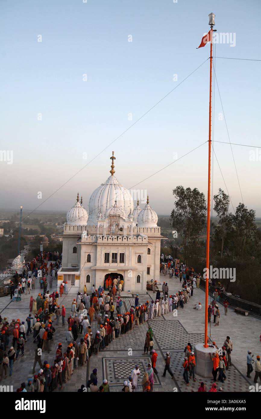 Aerial view of Gurudwara inside the Anandgarh town of Anandpur Sahib in ...