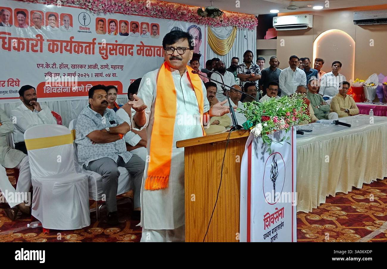 Mumbai, India. 02nd Mar, 2025. MUMBAI, INDIA - MARCH 2: Shiv Sena UBT ...