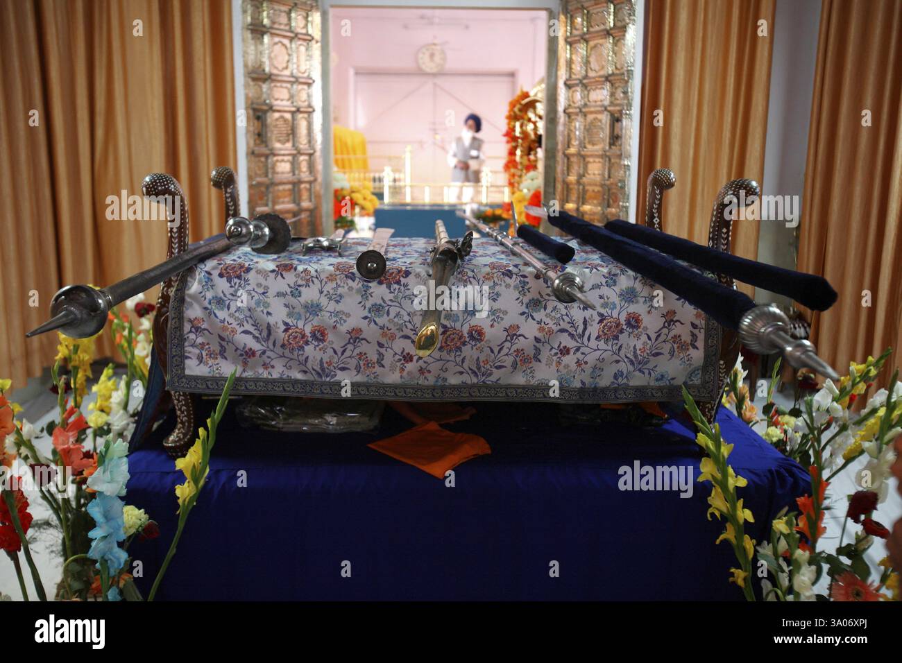 Arms of Guru Gobind Singhji kept for public display inside of Anandpur ...
