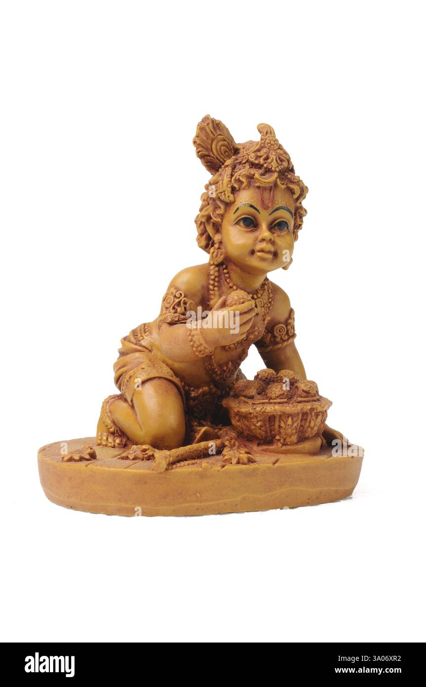 Clay statue of bal krishna Stock Photo - Alamy