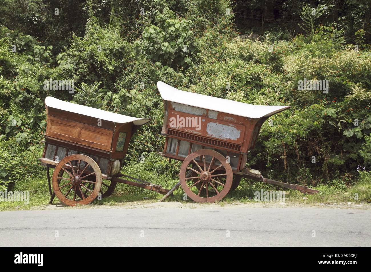 Wooden carts, Munnar, Kerala, India, Asia Stock Photo - Alamy