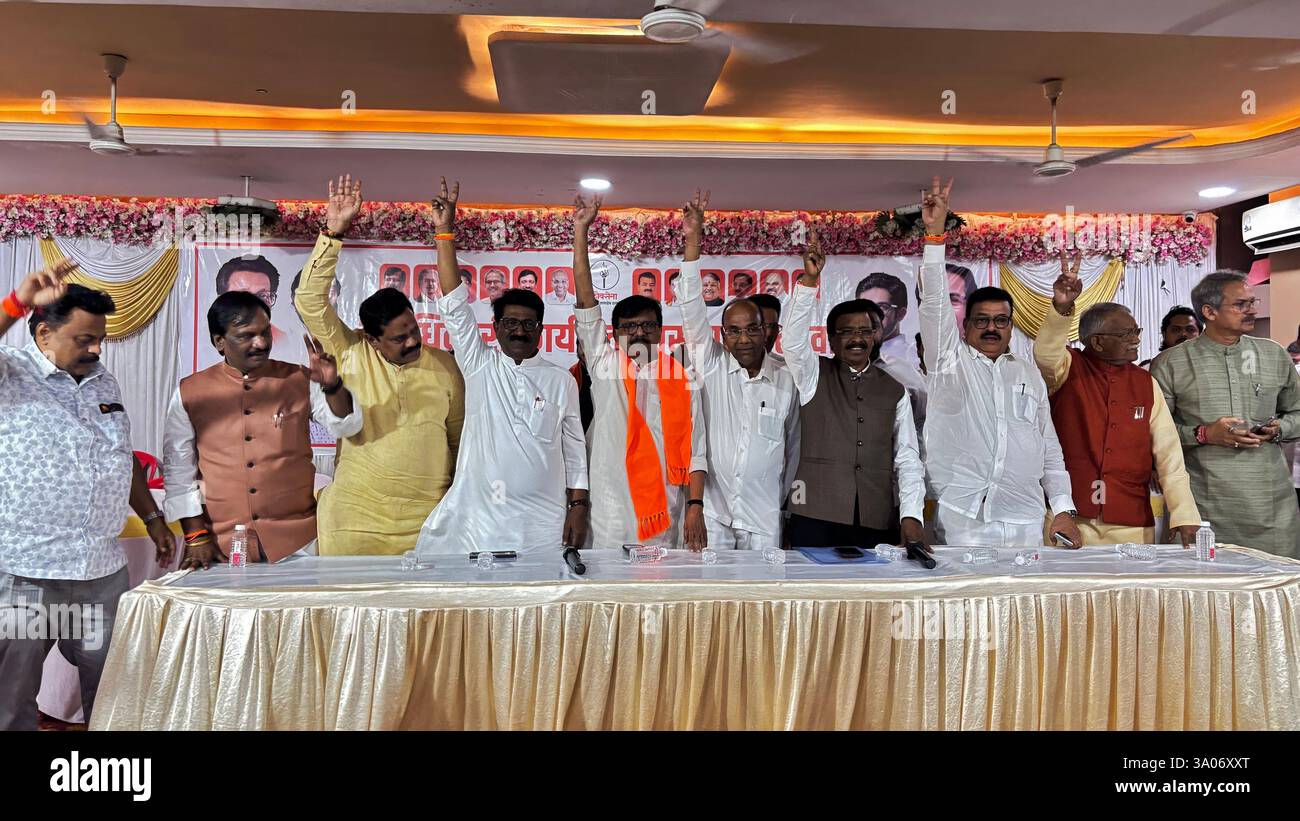 Mumbai, India. 02nd Mar, 2025. MUMBAI, INDIA - MARCH 2: Shiv Sena UBT ...