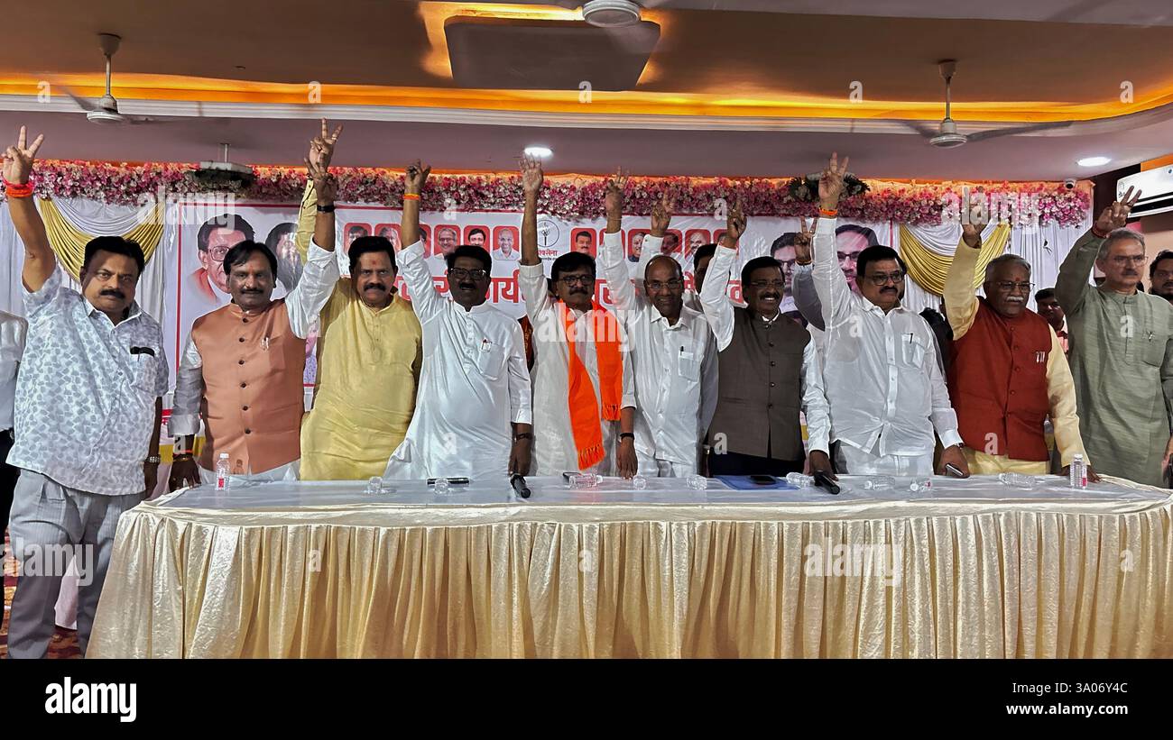 Mumbai, India. 02nd Mar, 2025. MUMBAI, INDIA - MARCH 2: Shiv Sena UBT ...