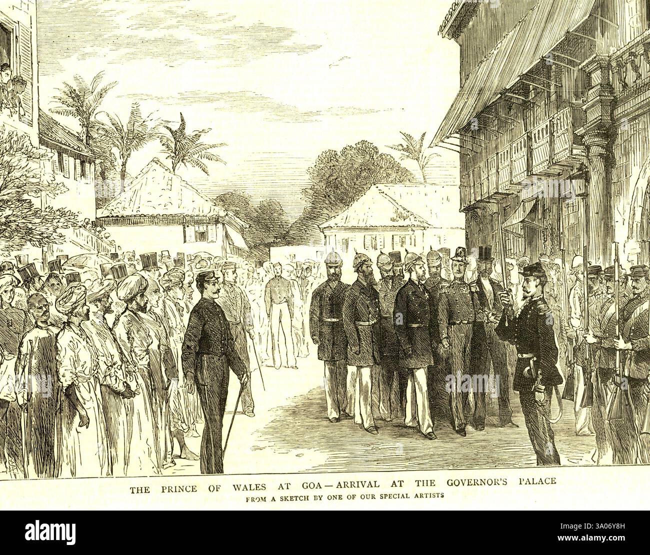The Prince of Wales at Goa, the Graphic 1st January 1876, arrival at ...